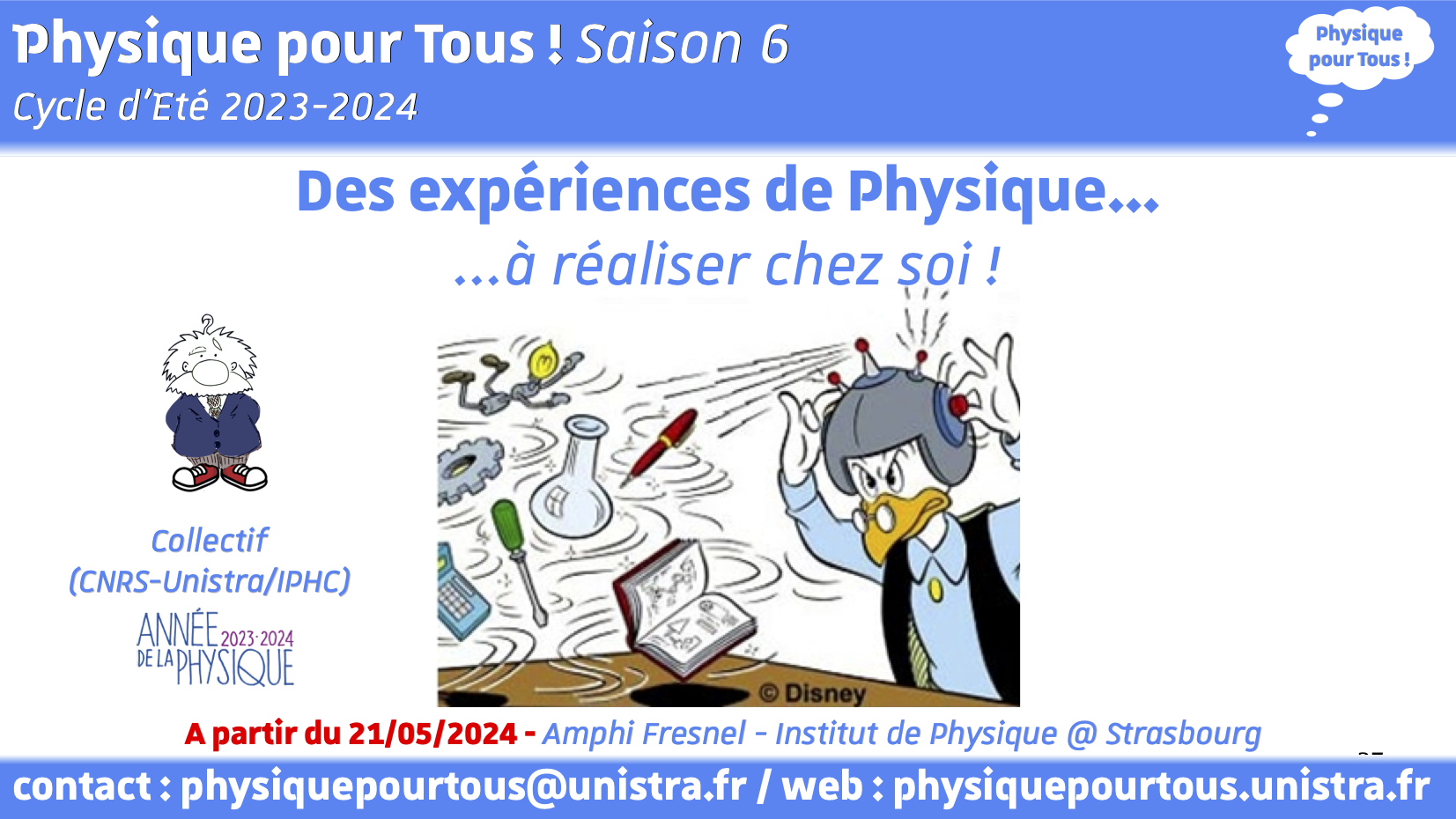 Saison 6 - Cycle d'Eté - Des expériences à faire soi-même ! - Physique ...
